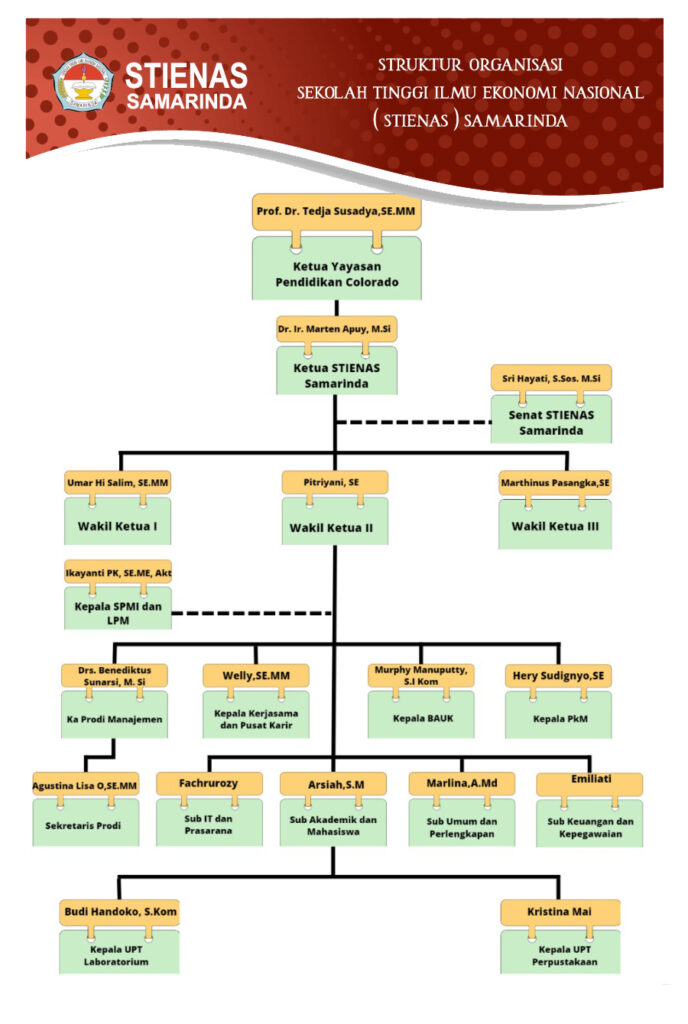 STRUKTUR ORGANISASI - Sekolah Tinggi Ilmu Ekonomi Nasional STIENAS ...
